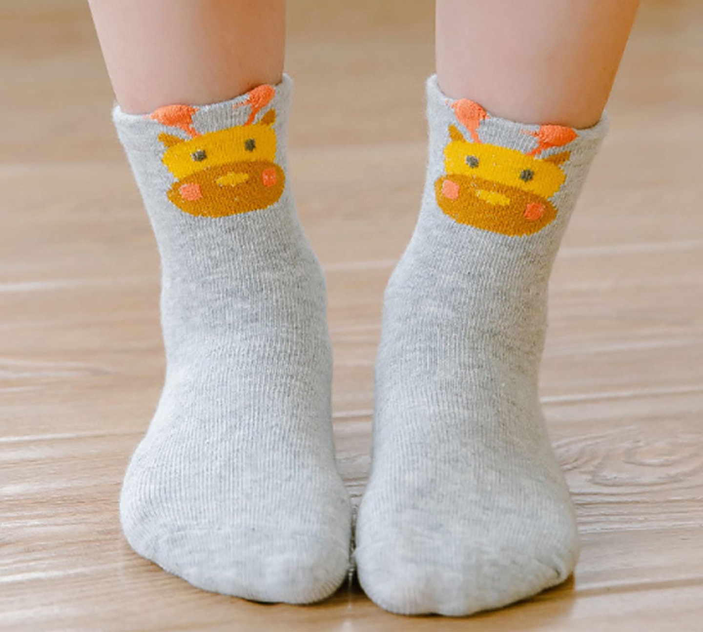 Toddler Animal Socks / 2 to 4 / Cute Animal Cotton Socks / Soft, Warm ...