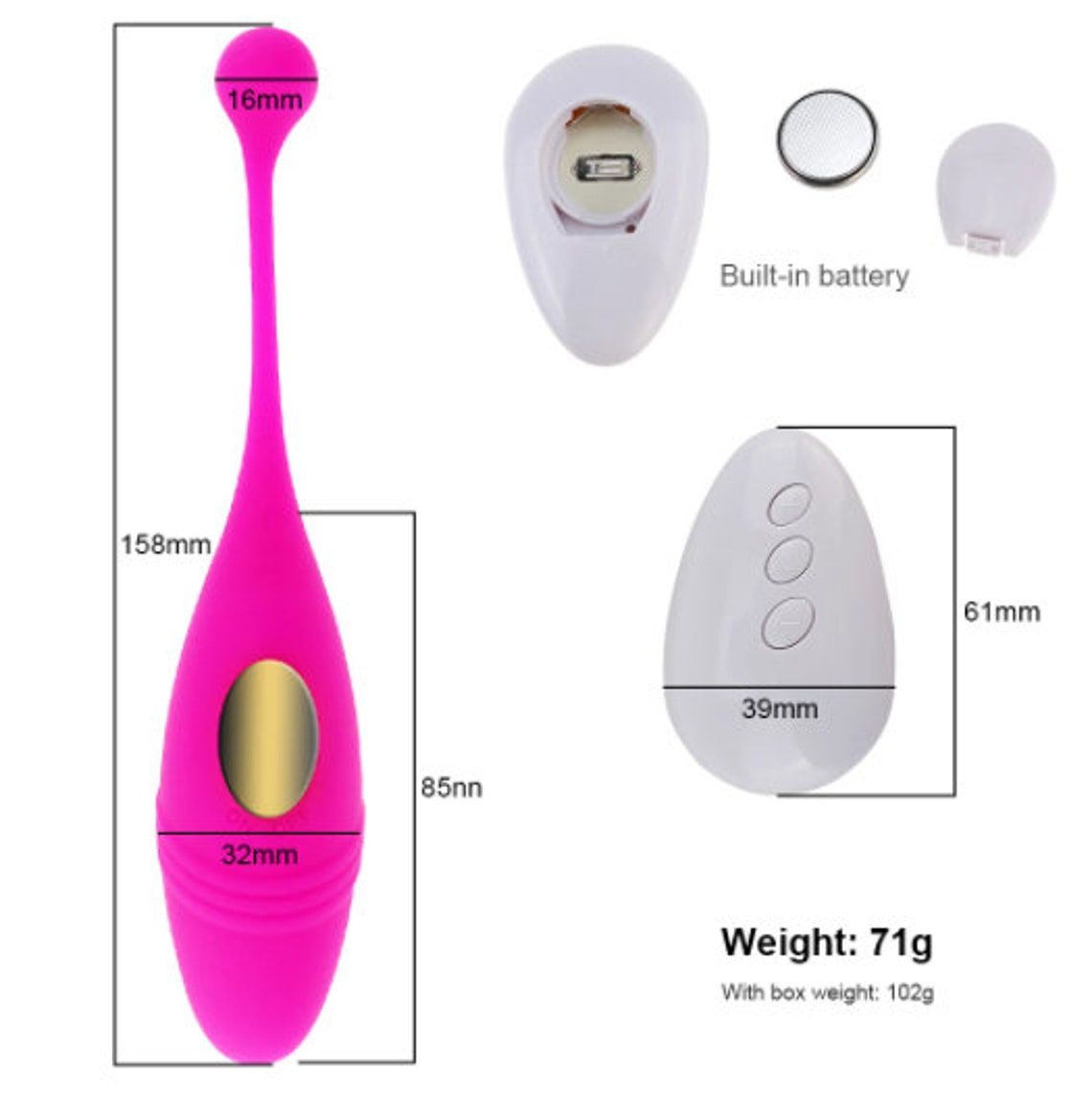 Wireless Remote Control Vibrator Vibrating Eggs Wearable Etsy