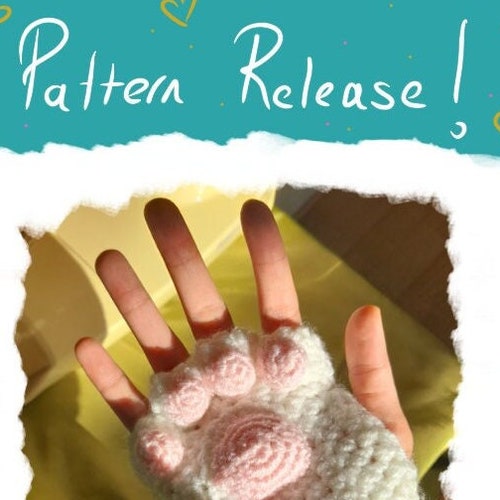 Cat Paw Glove Pattern Crochet Pattern Mittens Gloves Pattern | Etsy