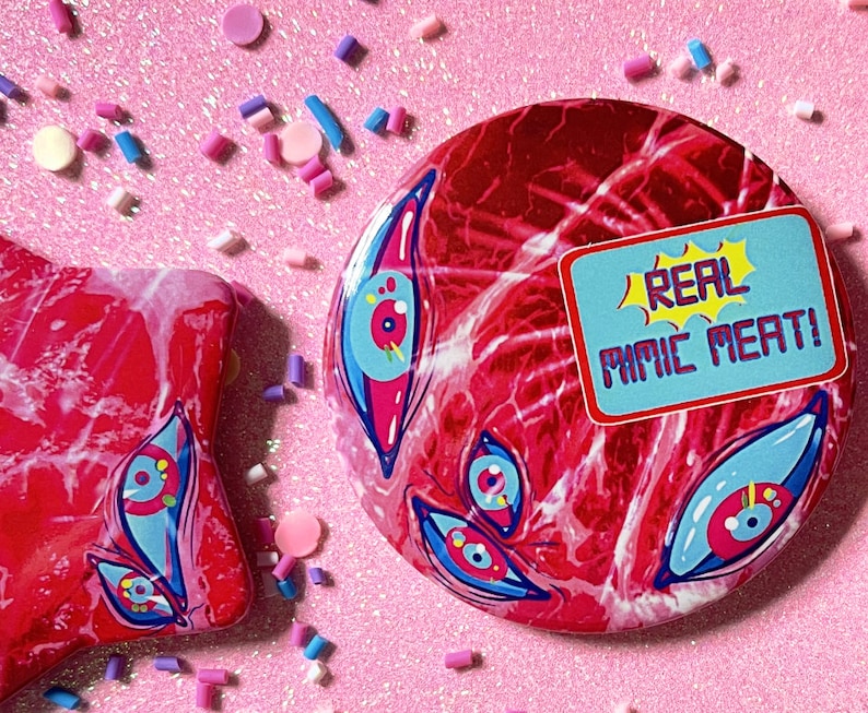 MIMIC MEAT Pins Metal Badge - Etsy