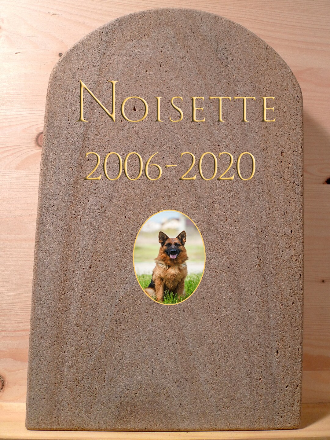 Rounded Animal Stele With Name and Date porcelain Option - Etsy