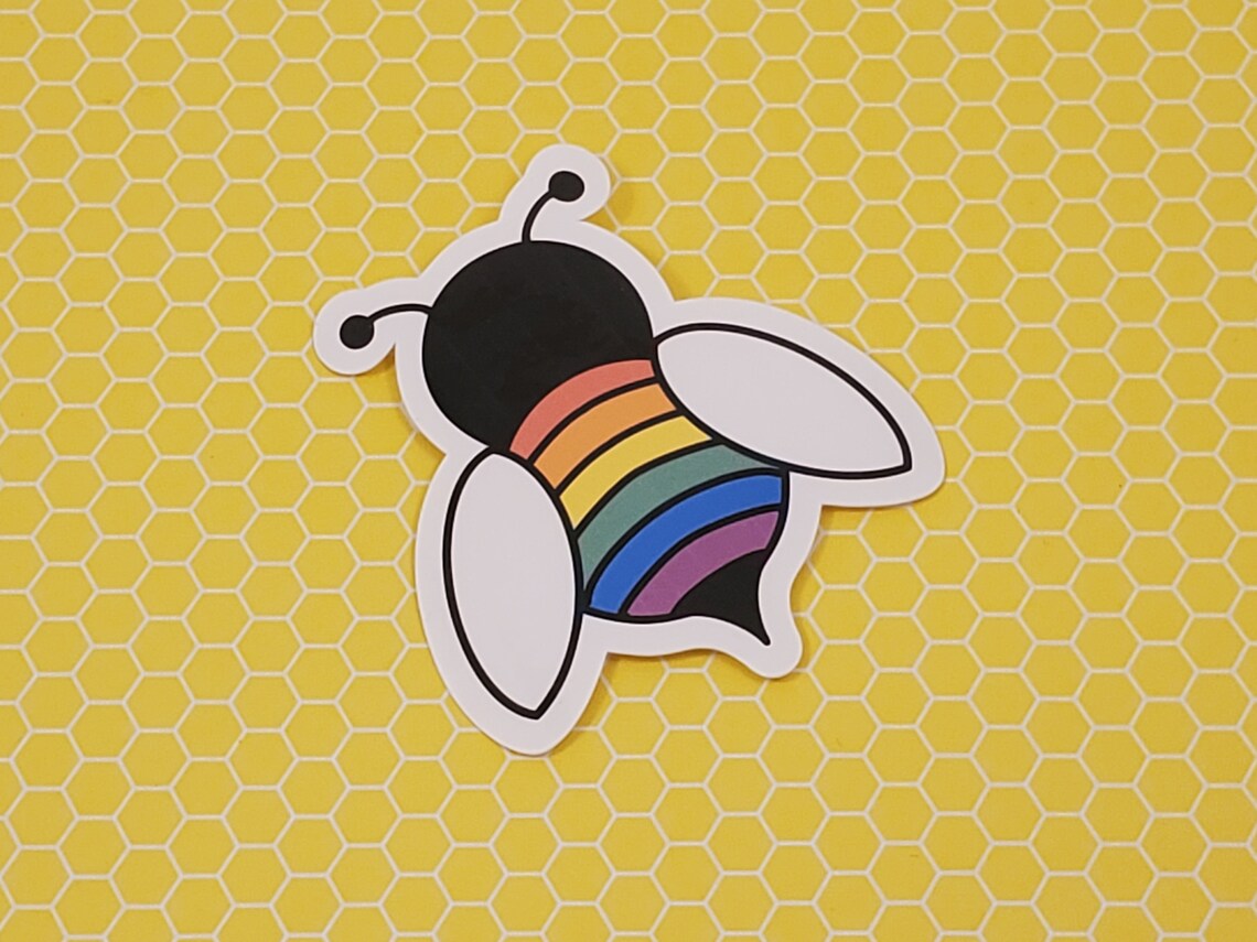Beequality LGBT Pride Bee Stickers | Etsy