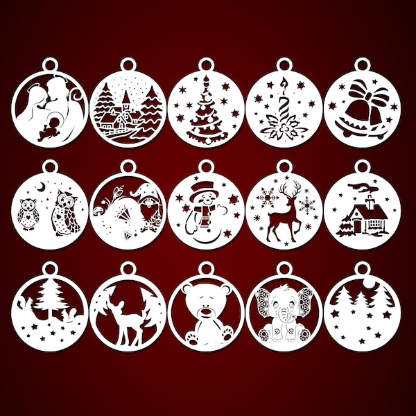 Christmas Balls Svg - Etsy