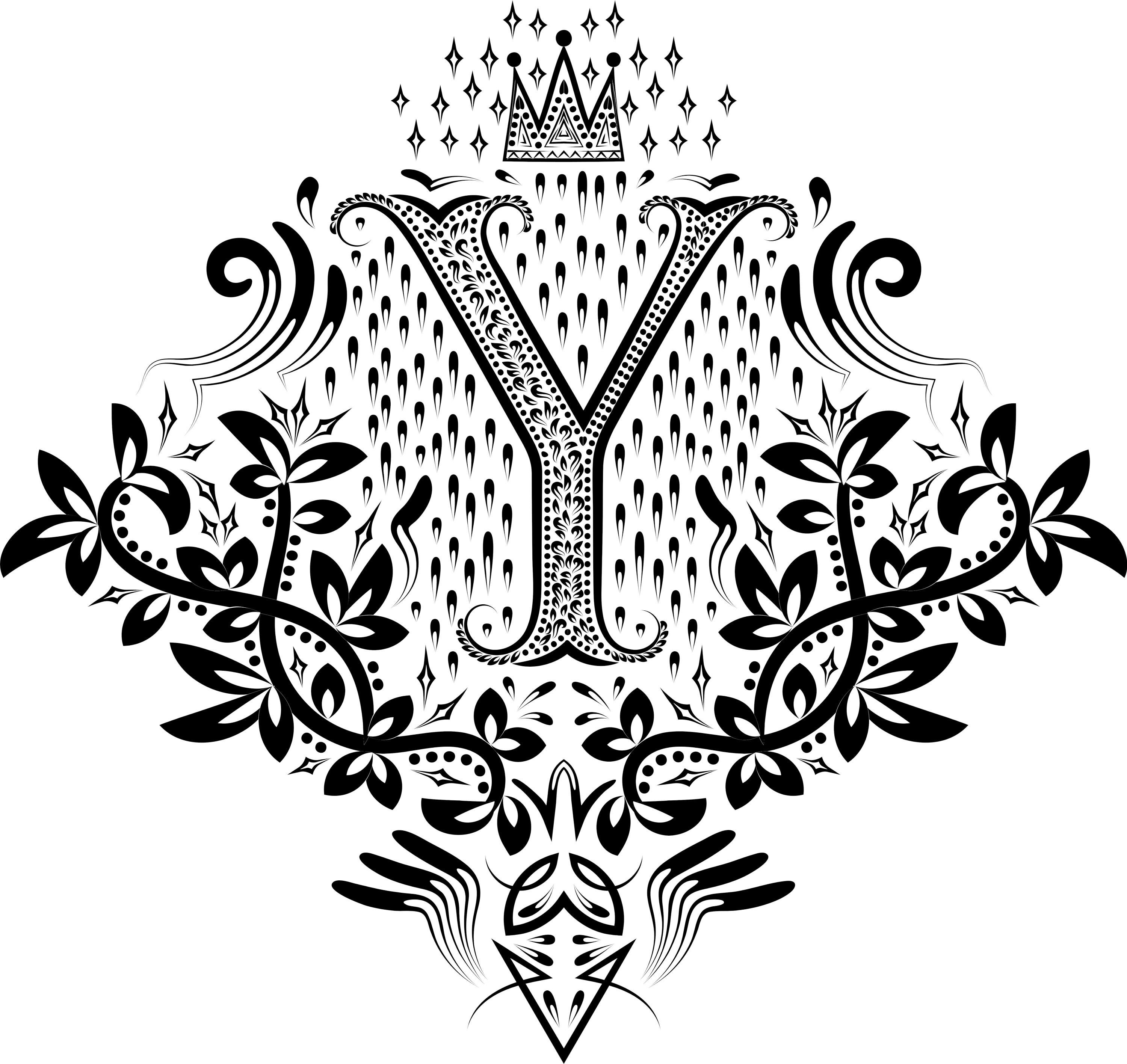 Monogram Ornament SVG Letter Y Logo Font for Engraving | Etsy