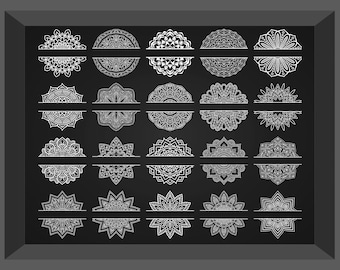 Vector Mandala SVG DXF Vector Half Mandalas PNG (Download Now) - Etsy