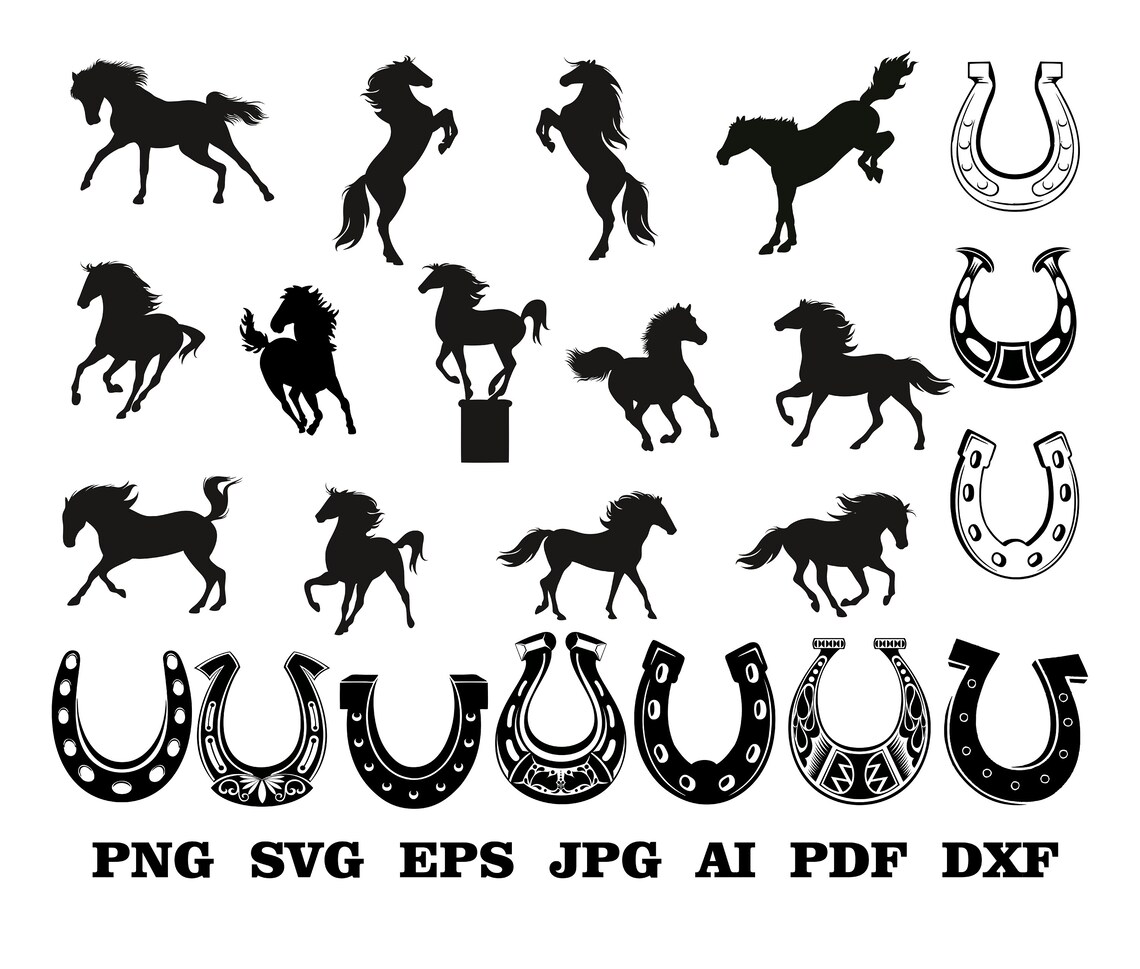 Pferd SVG Datei für Cricut Pferd Dxf Silhouette Pferd - Etsy.de