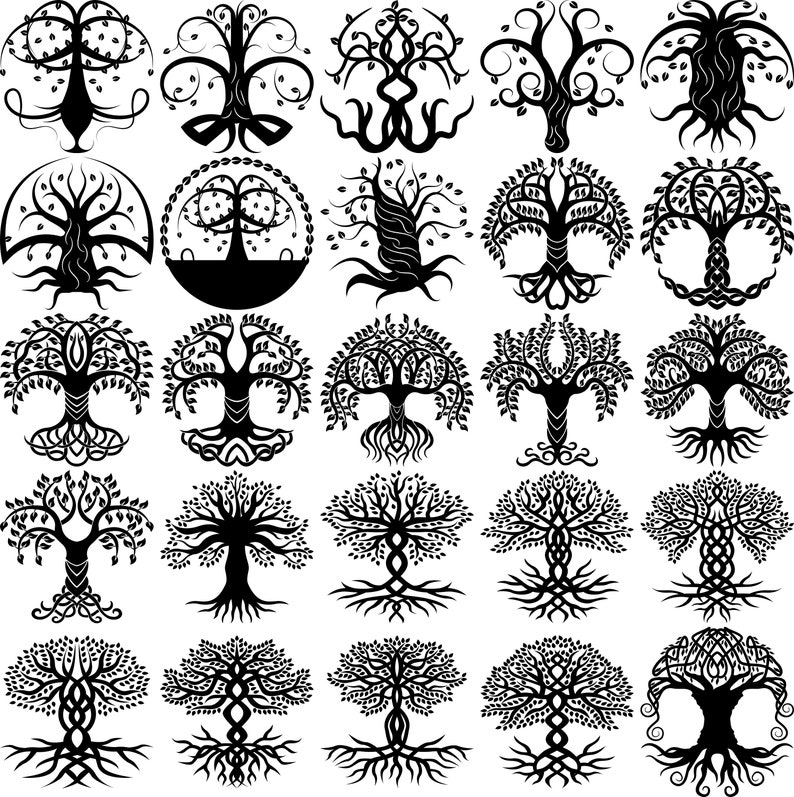 Bohemian Tree of Life SVG Bundle Tree of Life Beautiful - Etsy