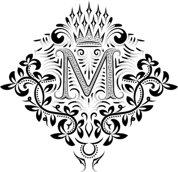 Initial M Monogram Clip Art