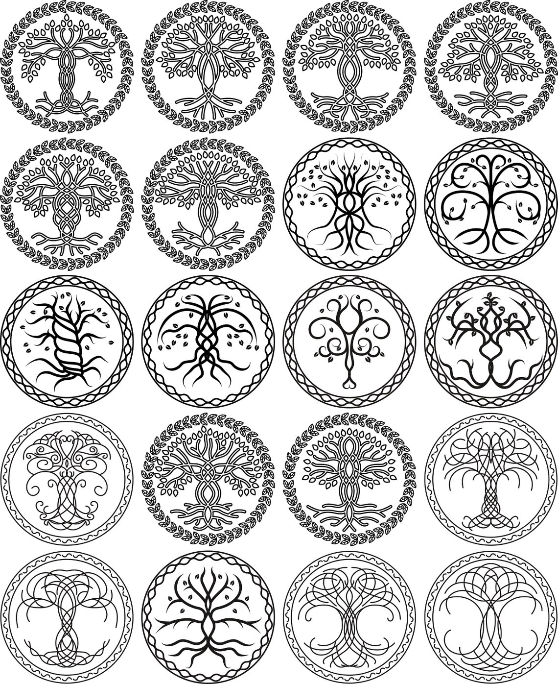 Bohemian Tree of Life SVG Bundle Tree of Life Beautiful - Etsy