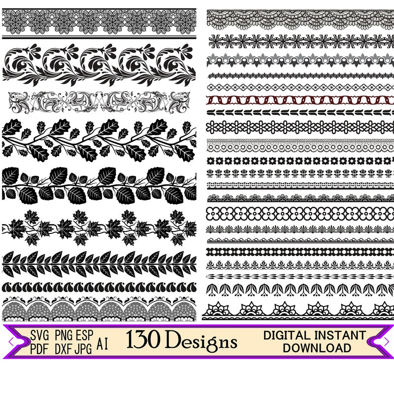 Lace Border Svg - Etsy