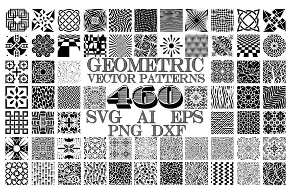 460 Geometric Patterns Bundle Includes a Lot Svg-based | Etsy