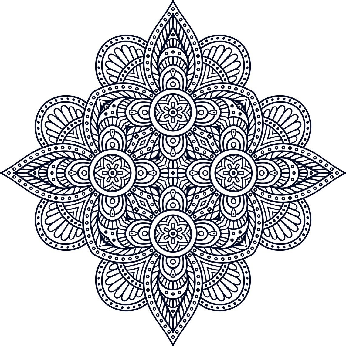 Mandala Clip Art svg File Mandala Monogram Mandalas Bundle svg | Etsy