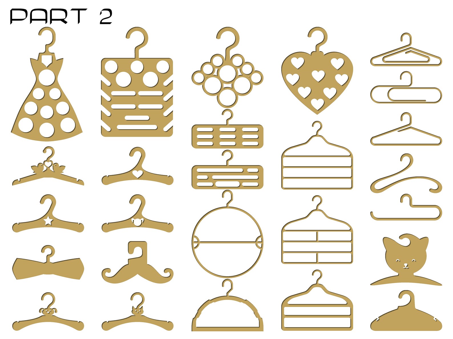 Hanger Svg Files for Cricut Silhouette Fashion Hangers Laser - Etsy