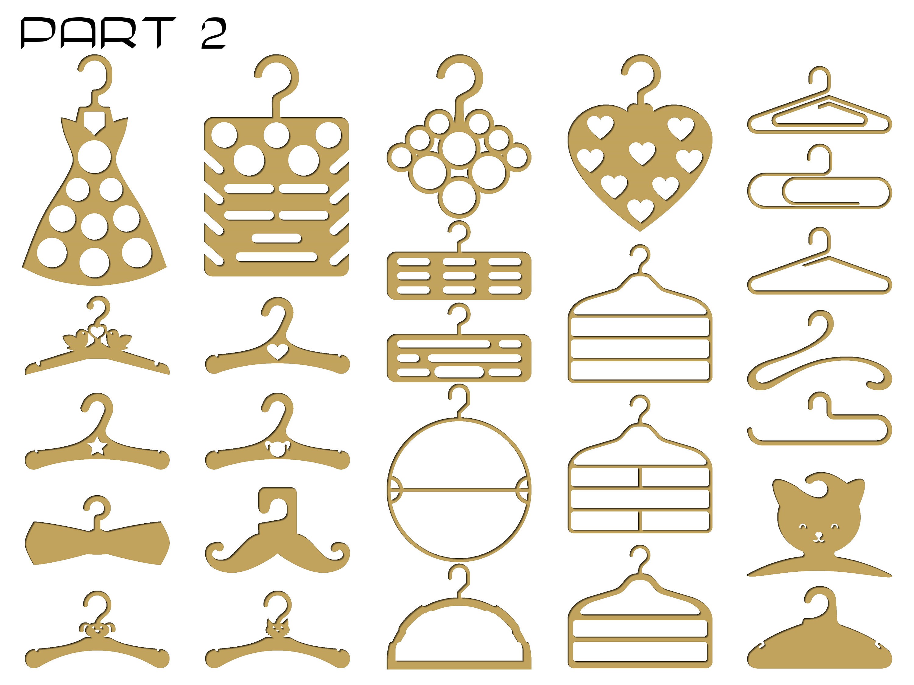 Hanger Svg Files for Cricut Silhouette Fashion Hangers Laser | Etsy Canada