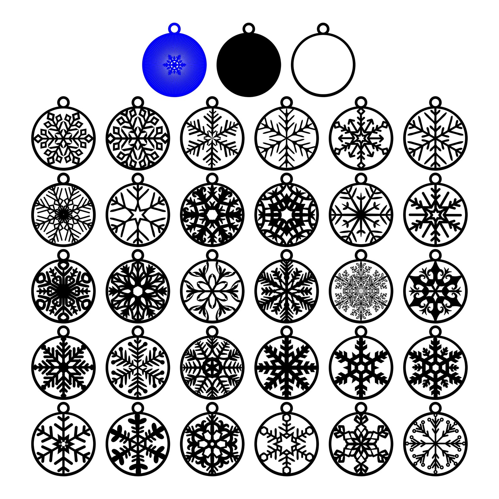 Beautiful Snowflake Christmas SVG Christmas Bauble SVG - Etsy