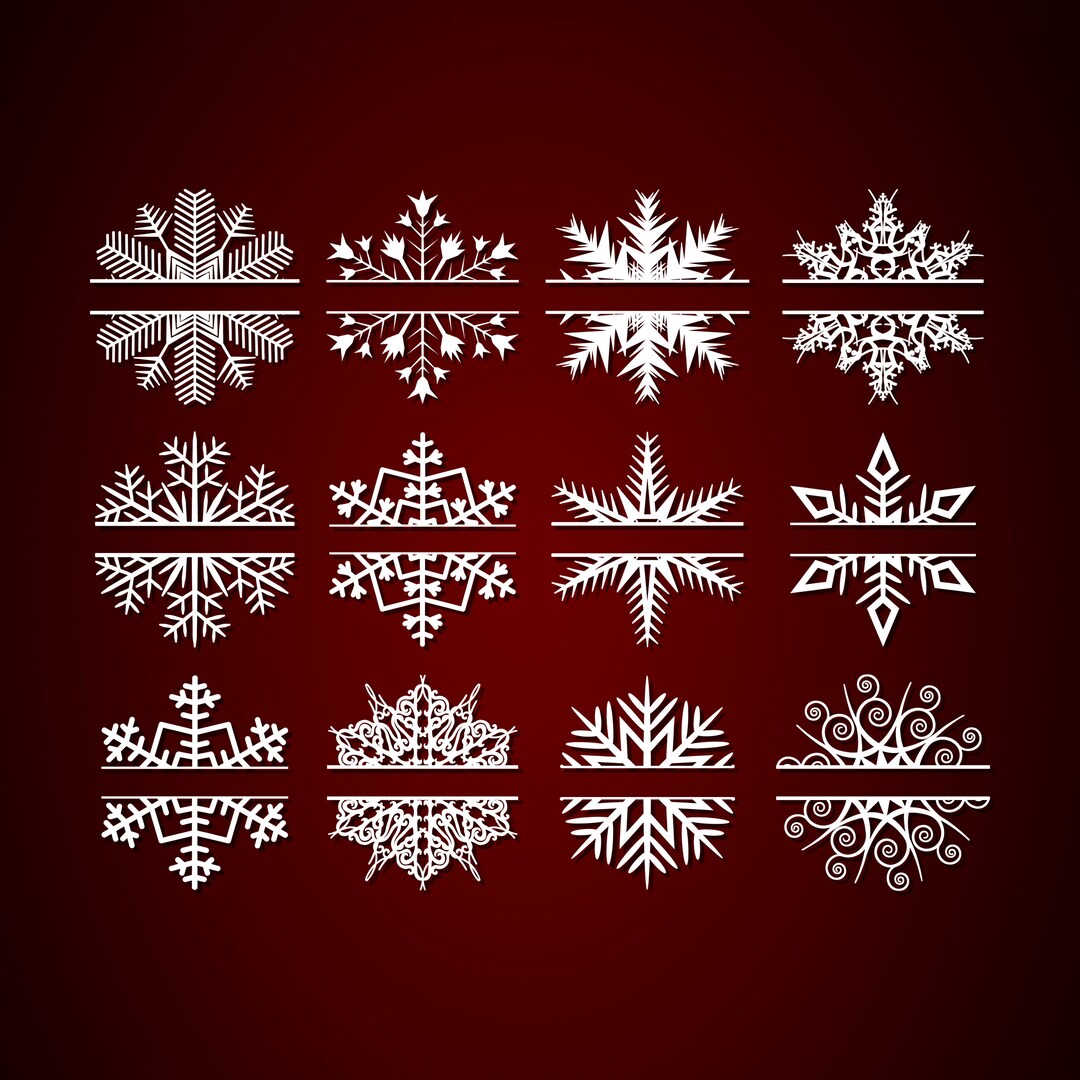 Beautiful Snowflake SVG, Split Monogram Svg, Mandala Bundle, Mandalas ...