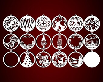 Christmas Balls Svg | Etsy