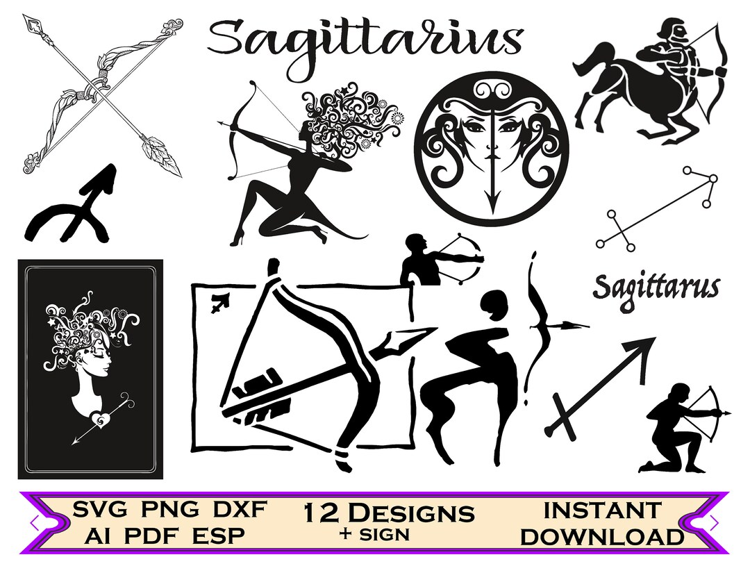 Zodiac Sagittarius Svg, Zodiac Sagittarius Quotes, Zodiac Cut File Svg ...