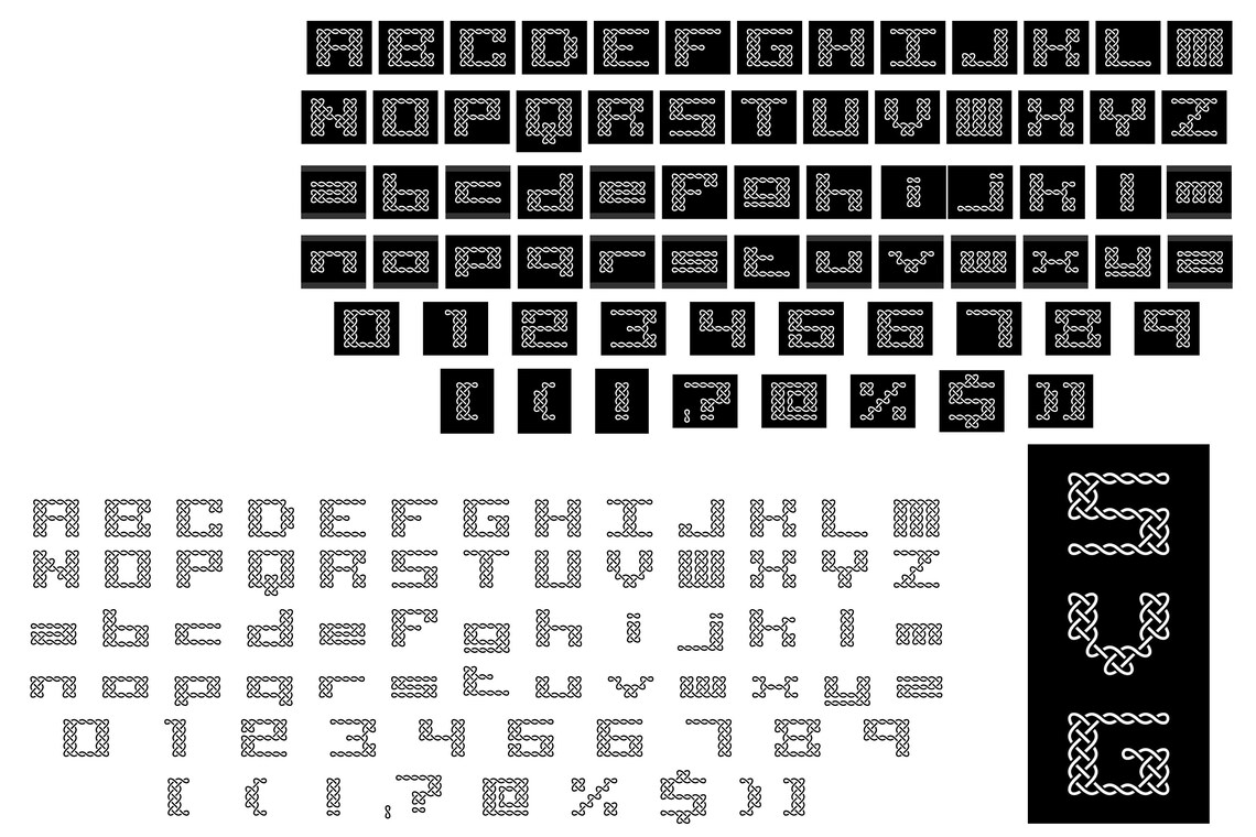 Celtic Knot Font SVG Files for Cricut Stencil Font - Etsy Canada