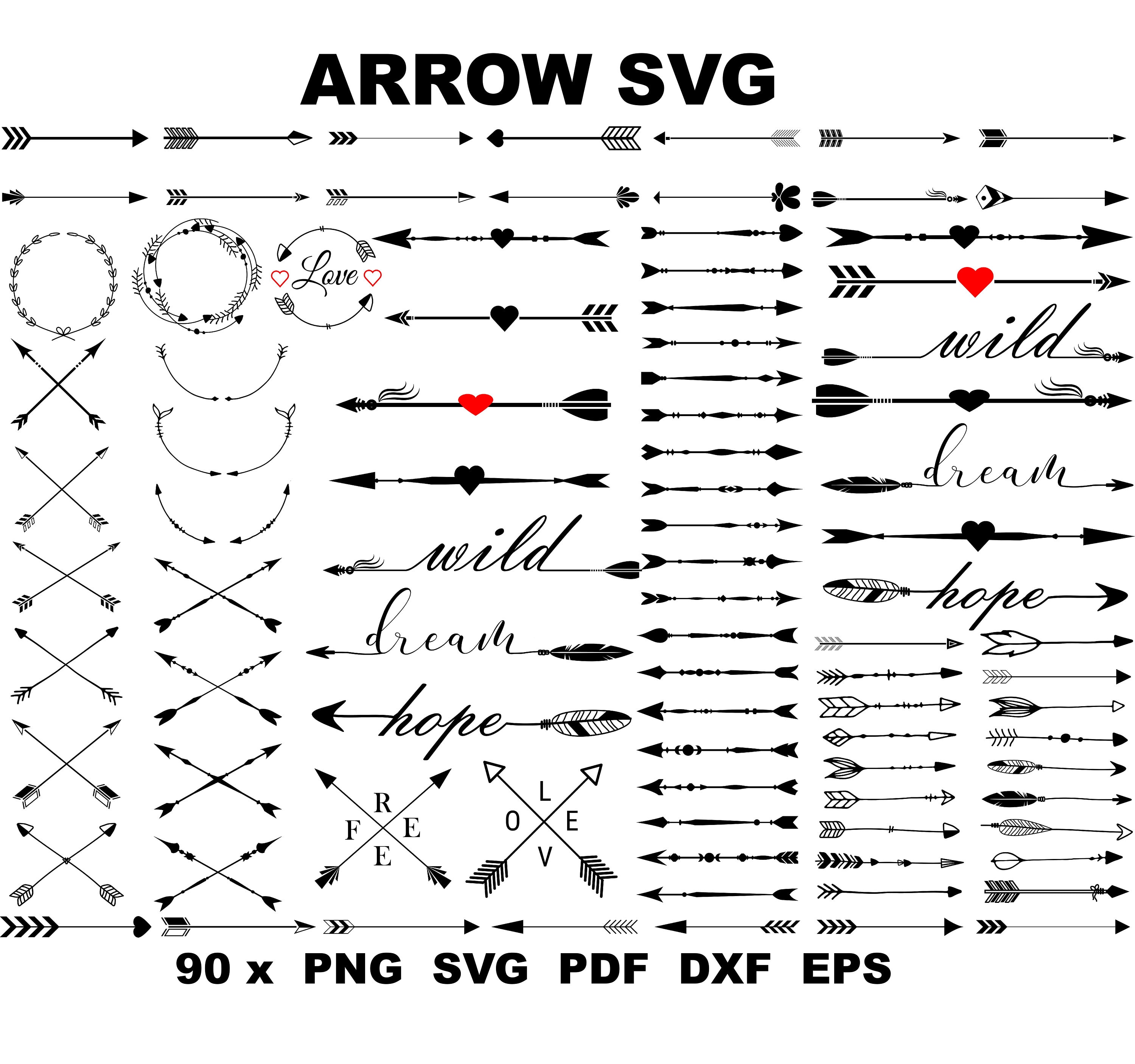 Arrow SVG Cut File Arrows Arrow Clip Art Cricut Arrow | Etsy