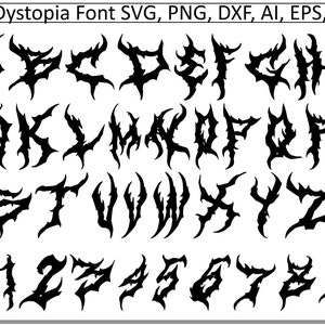 Horror SVG Font Alphabet & Numbers Scary Halloween Font - Etsy