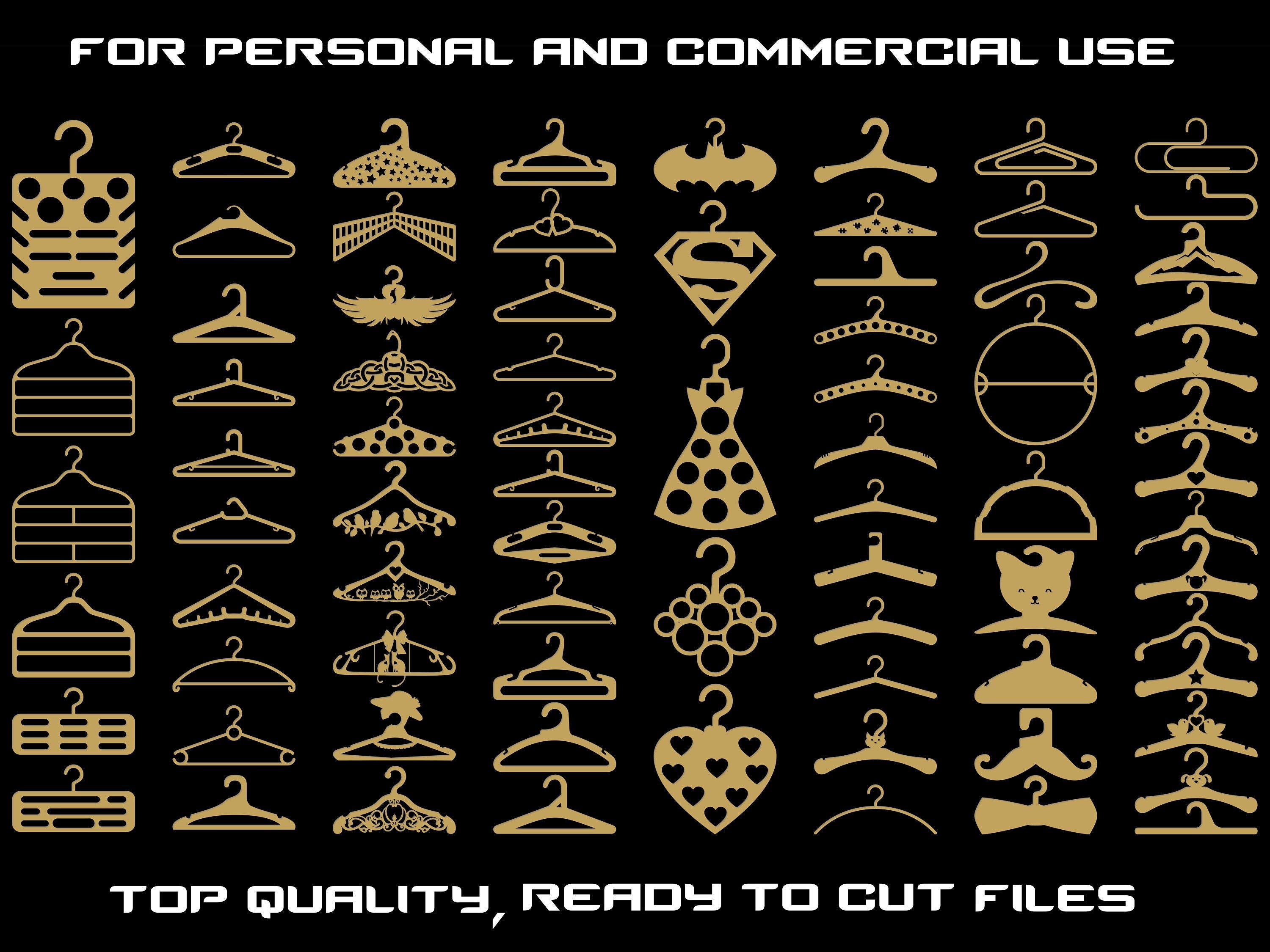 Hanger Svg Files for Cricut Silhouette Fashion Hangers Laser - Etsy