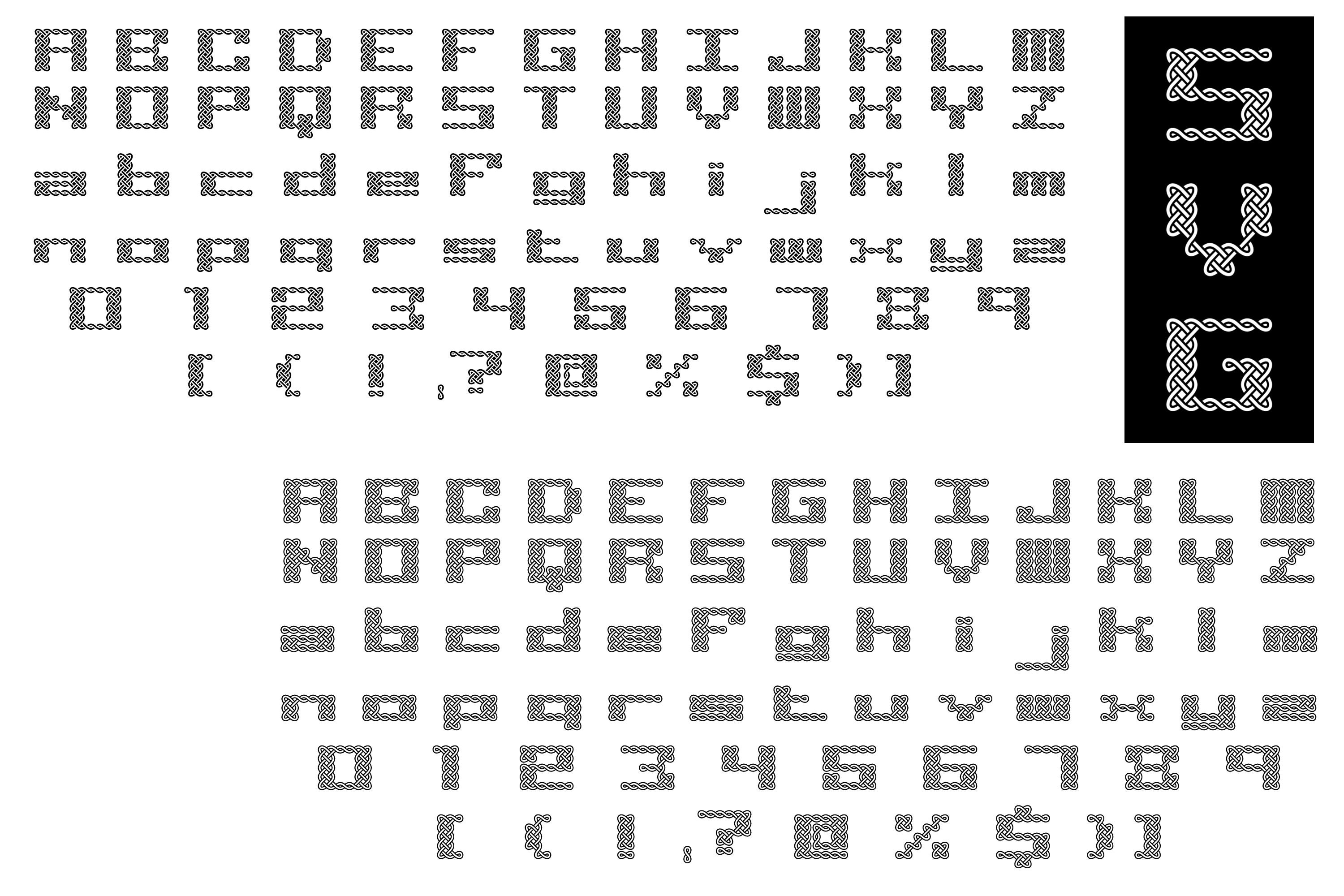 Celtic Knot Font SVG Files for Cricut Stencil Font - Etsy