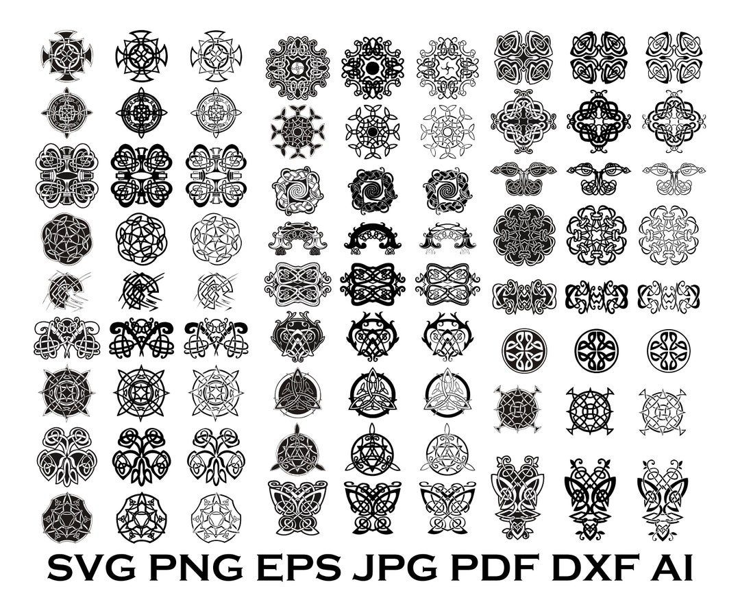 Celtic Knot SVG Cut Files, Celtic Knots SVG Files for Cricut, Celtic ...