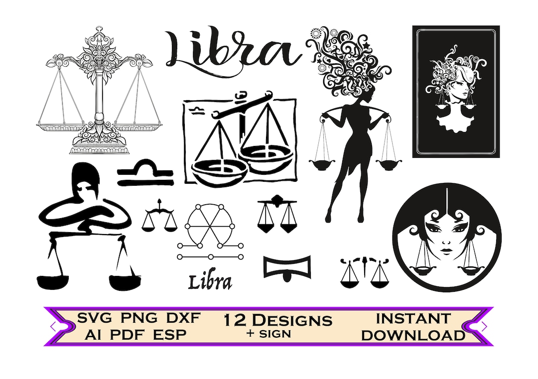 Zodiac Sign Libra Svg Libra Zodiac Sign Libra (Download Now) - Etsy