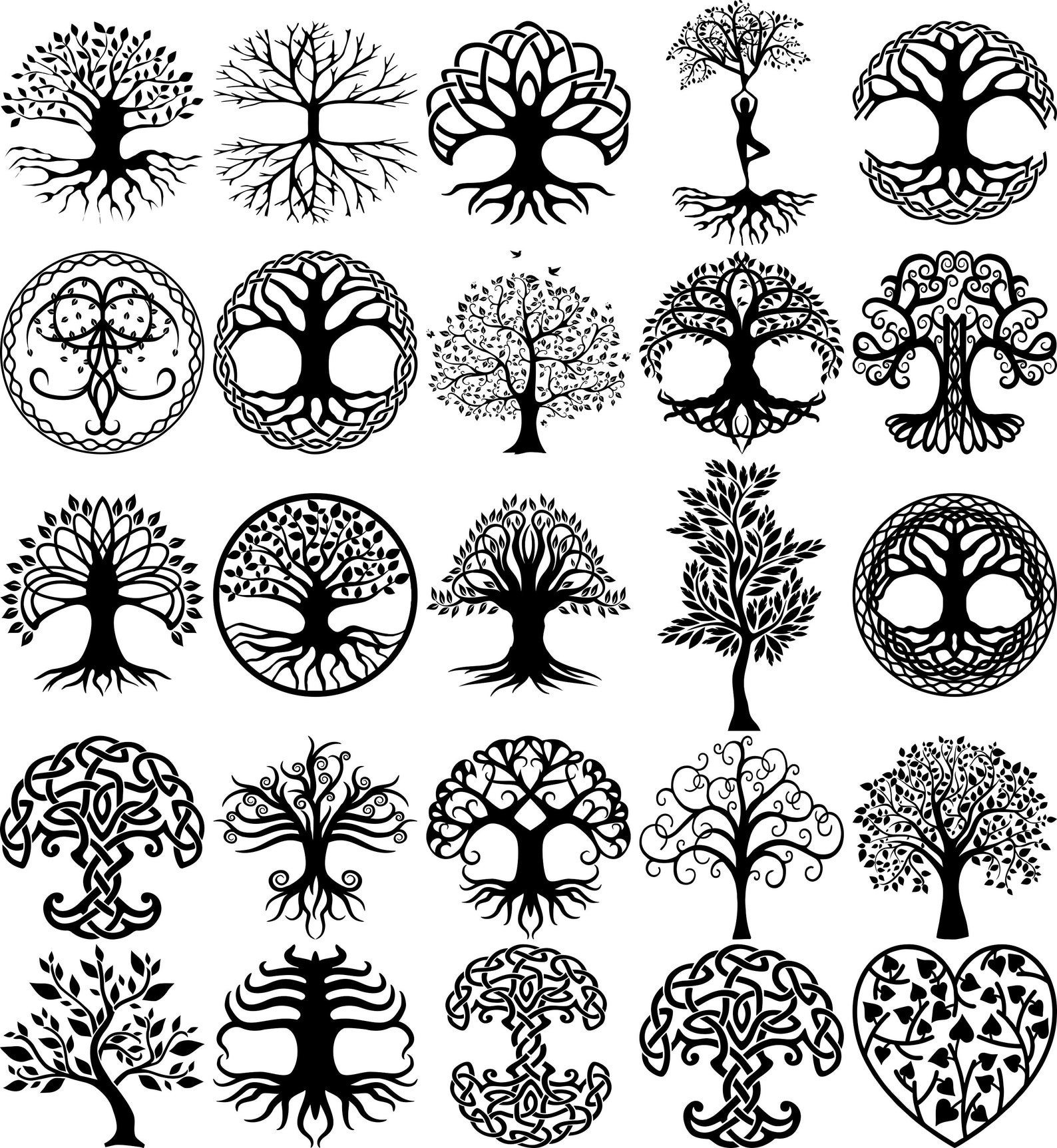 Bohemian Tree of Life SVG Bundle Tree of Life Beautiful - Etsy