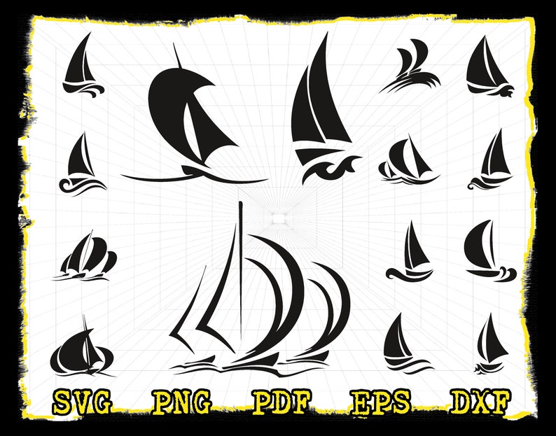 Sailboat SVG Bundle Vessel Ship Boat Sea Vector Clip Art - Etsy