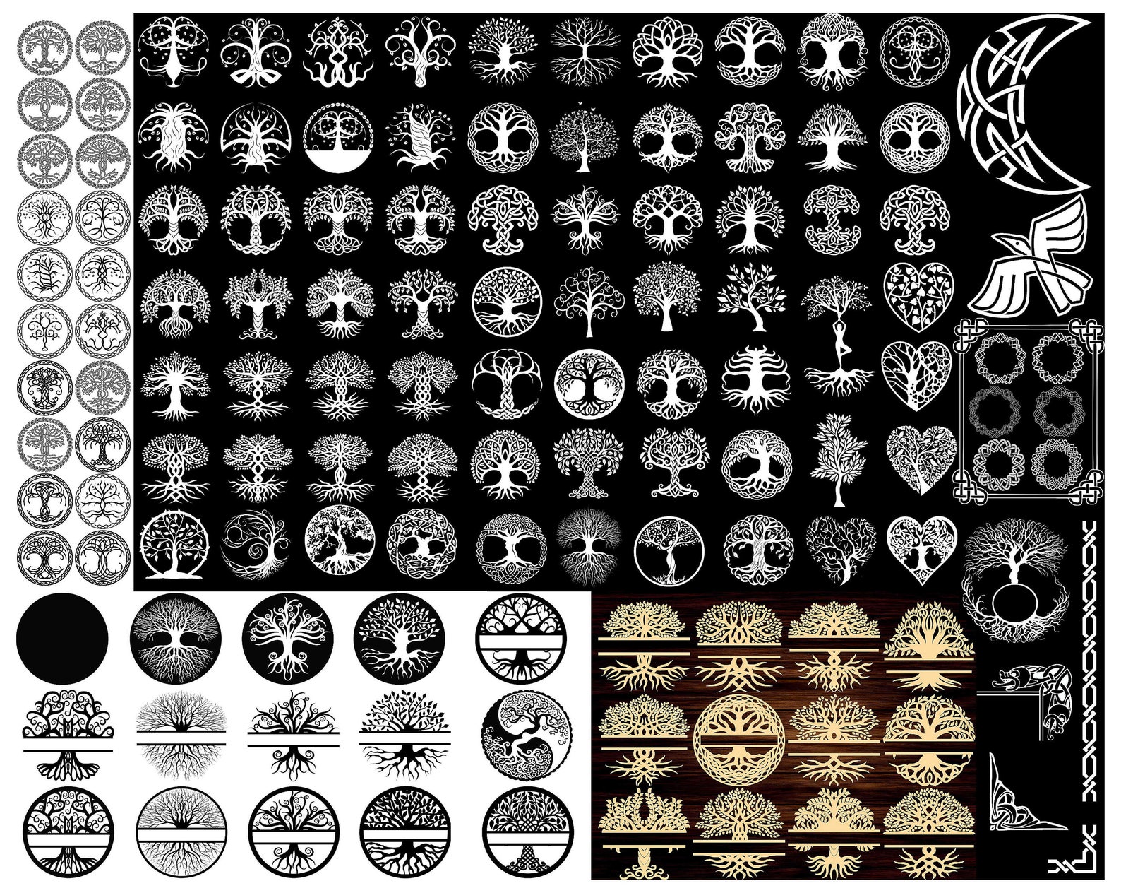 Bohemian Tree of Life SVG Bundle Tree of Life Beautiful - Etsy