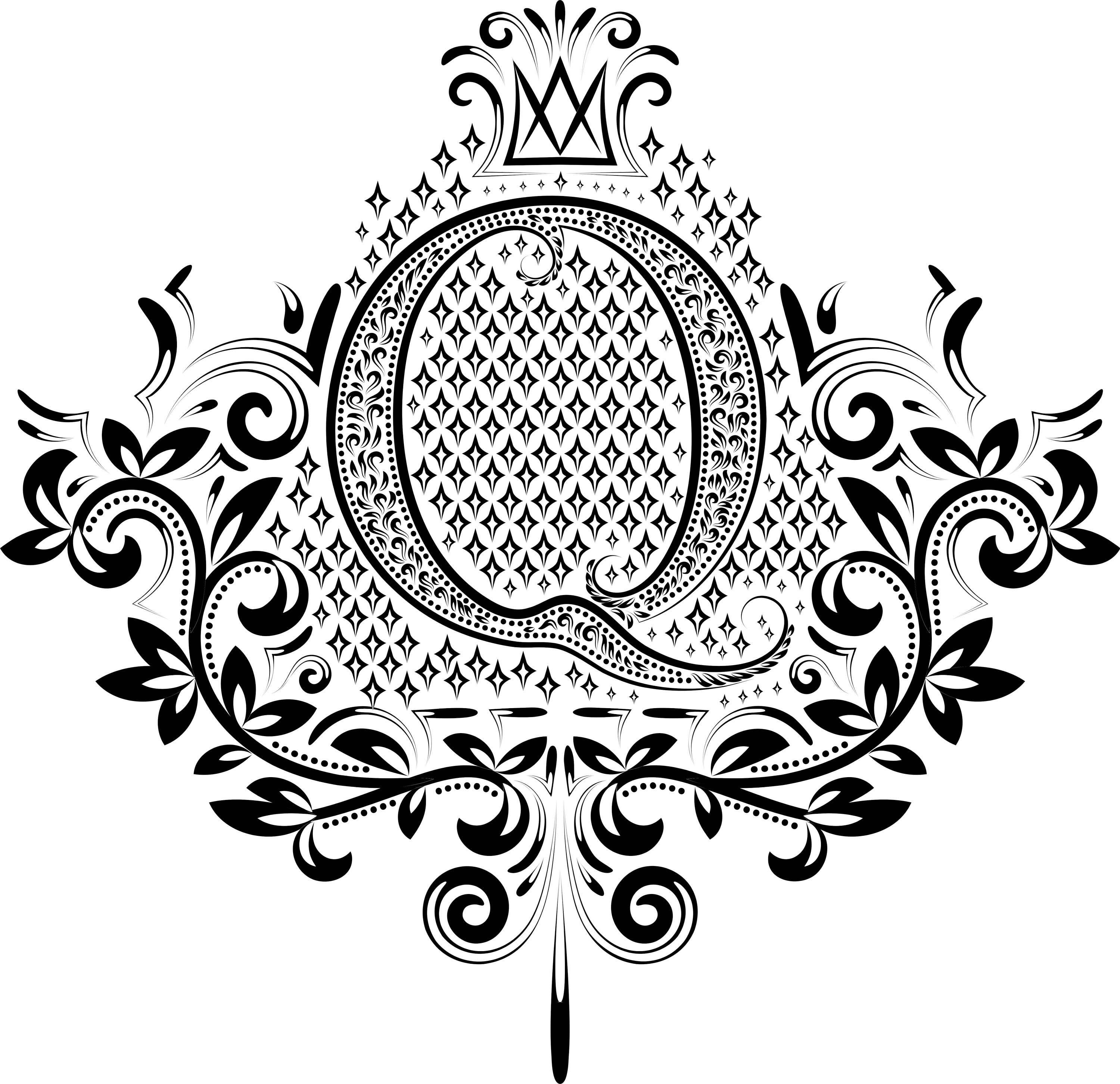 Monogram Ornament SVG Letter Q Logo Font for Engraving - Etsy UK