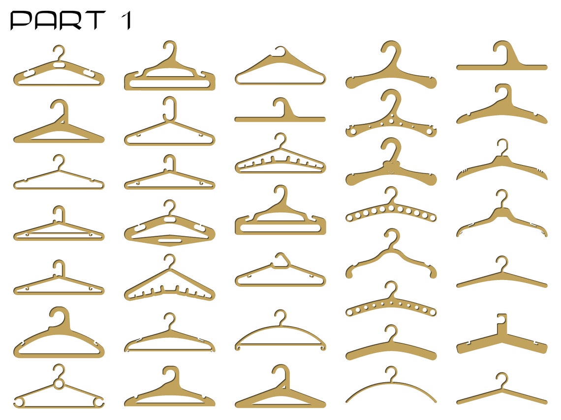 Hanger Svg Files for Cricut Silhouette Fashion Hangers Laser - Etsy