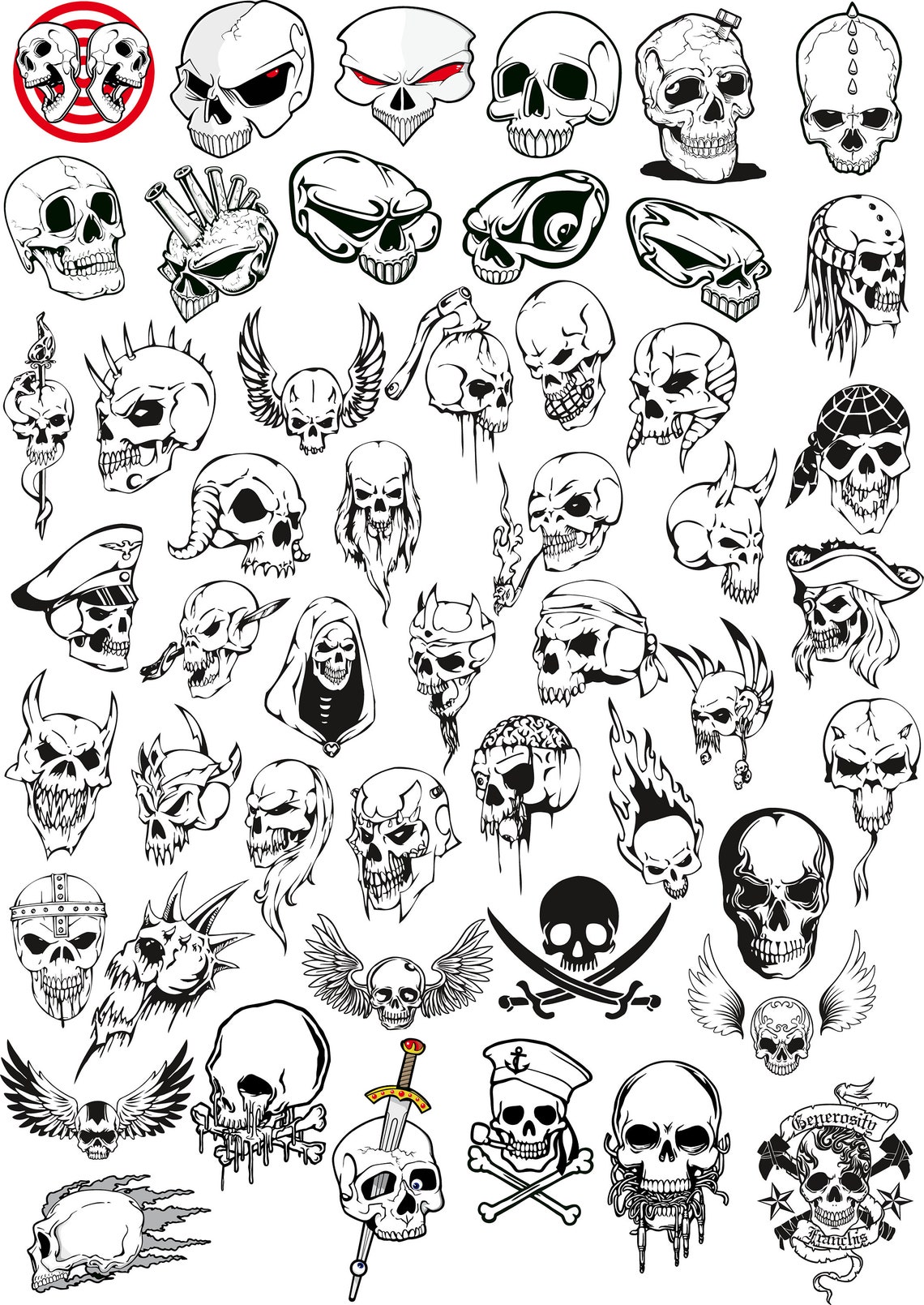 Halloween Skull SVG Bundle Funny Skull Svg Bohemian Monster - Etsy