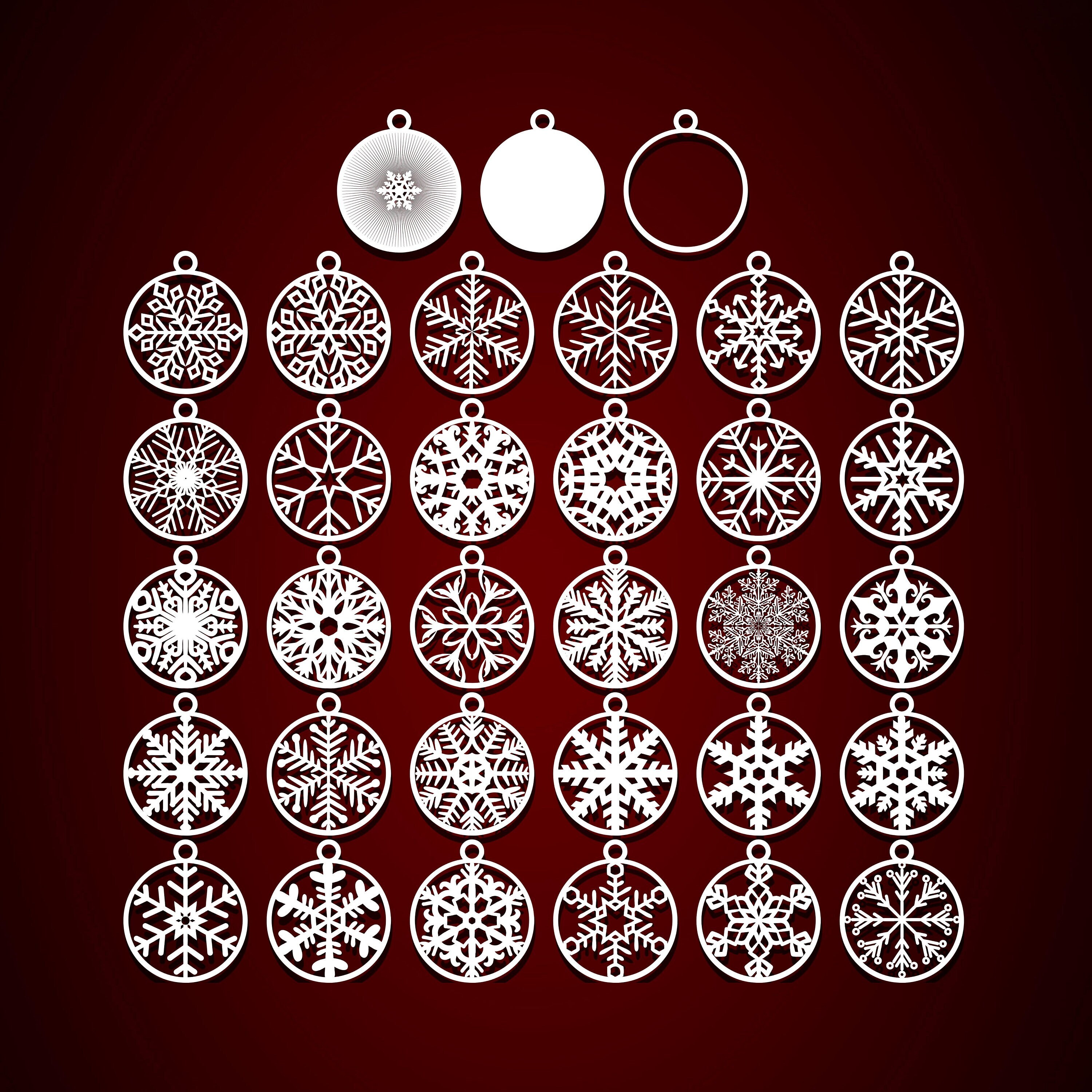 Beautiful Snowflake Christmas SVG Christmas Bauble SVG - Etsy