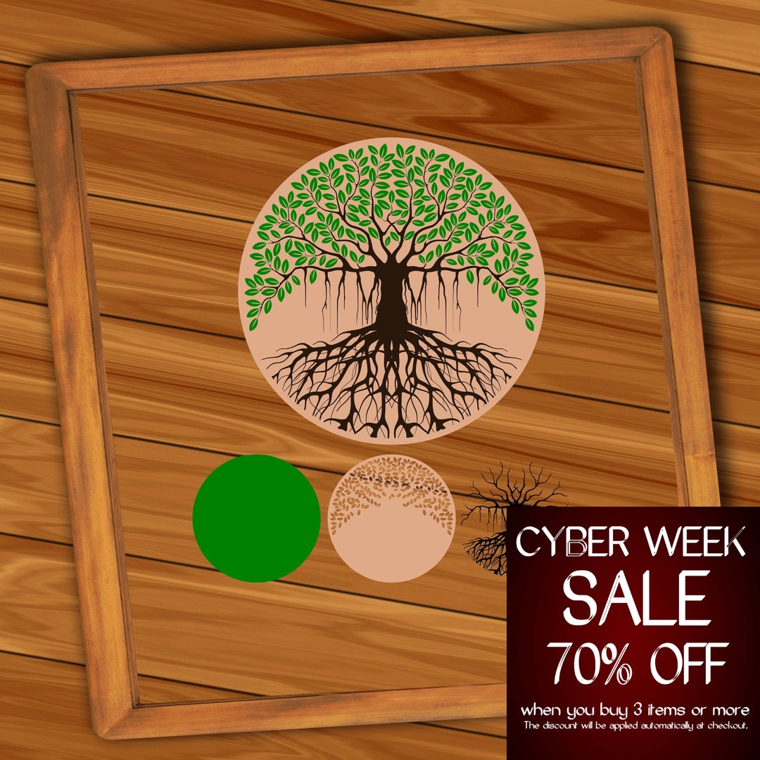 3D Layered Tree of Life SVG, Oak Tree Laser Cut Files,multi-layer ...