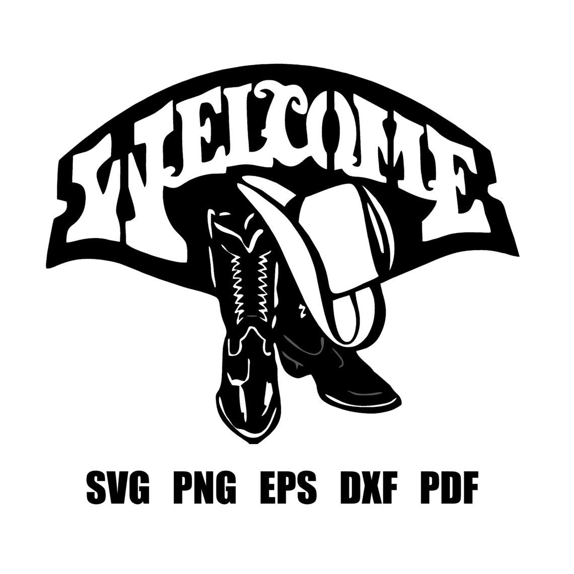 Cowboy Welcome Sign Metal Wall Art Black Sign Decoration - Etsy