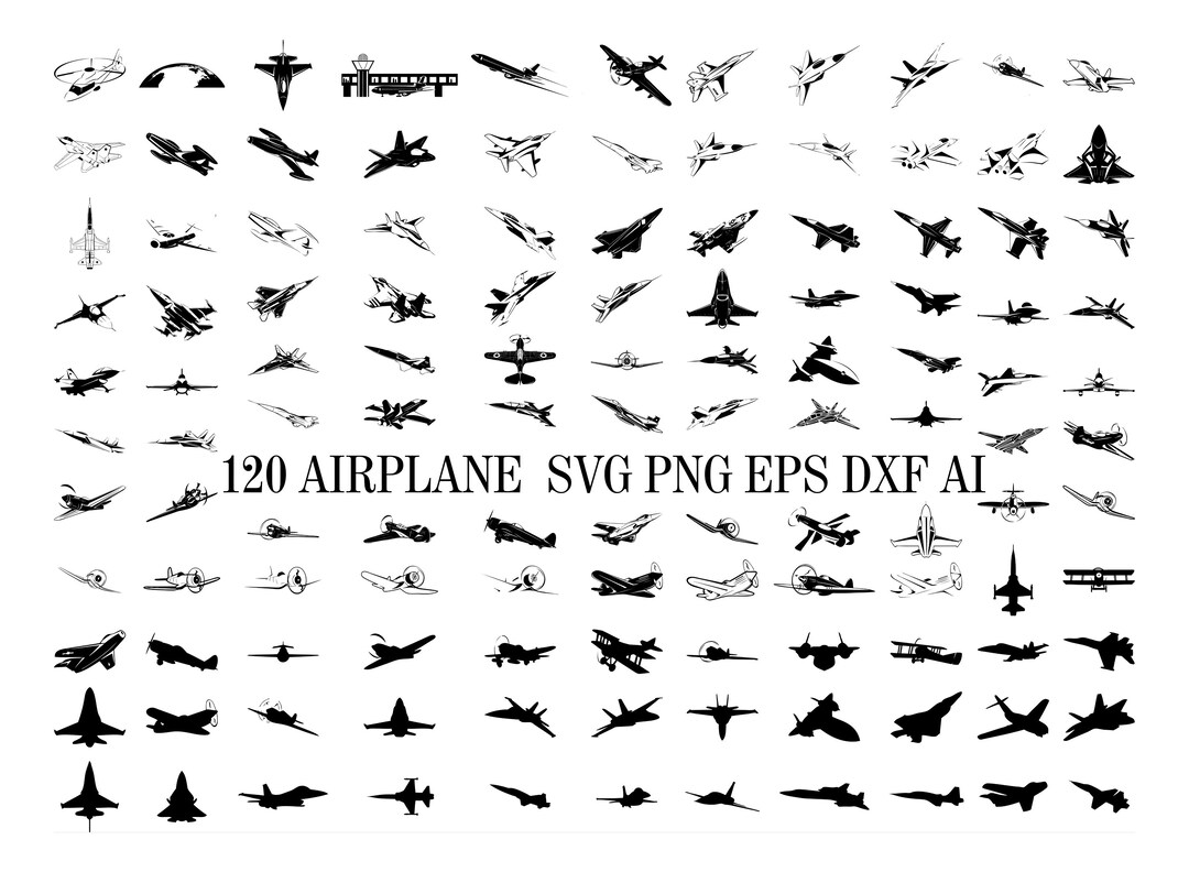 Airplane SVG, Jet Plane Svg for Cricut, Military Planes Vector, Air ...