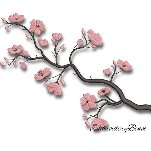Cherry Blossom Machine Embroidery Design Cherry Blossom - Etsy