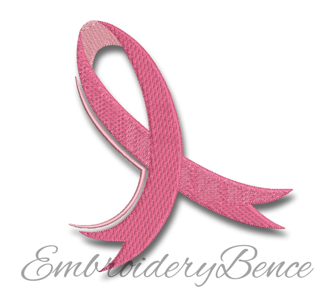 Breast Cancer Embroidery Machine Design Ribbon Pes File - Etsy