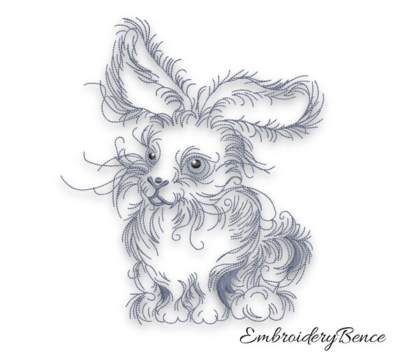 Bunny Embroidery Design Pes Rabbit Easter Machine Pattern - Etsy