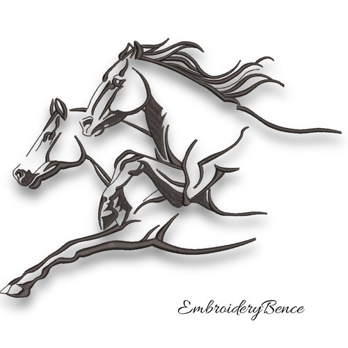 Horses Embroidery Machine Designs Instant Digital Download - Etsy