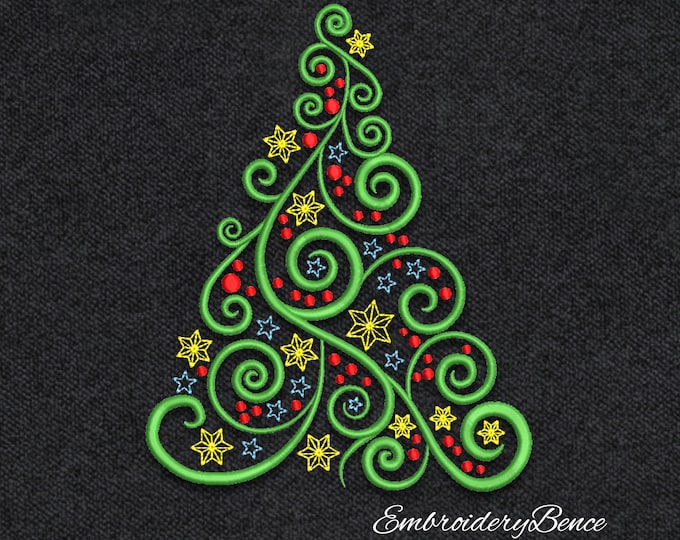 Christmas Tree Embroidery Machine Designs Pes Instant Digital - Etsy