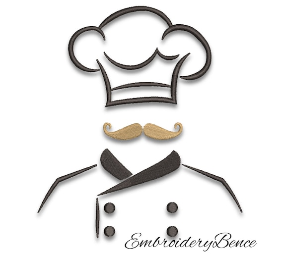 Chef Embroidery Design Pes Machine Pattern Kitchen | Etsy