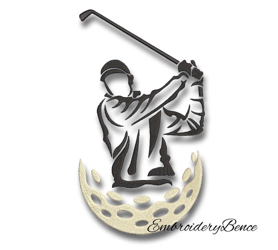 Golfer Embroidery Design Pes Machine Pattern - Etsy