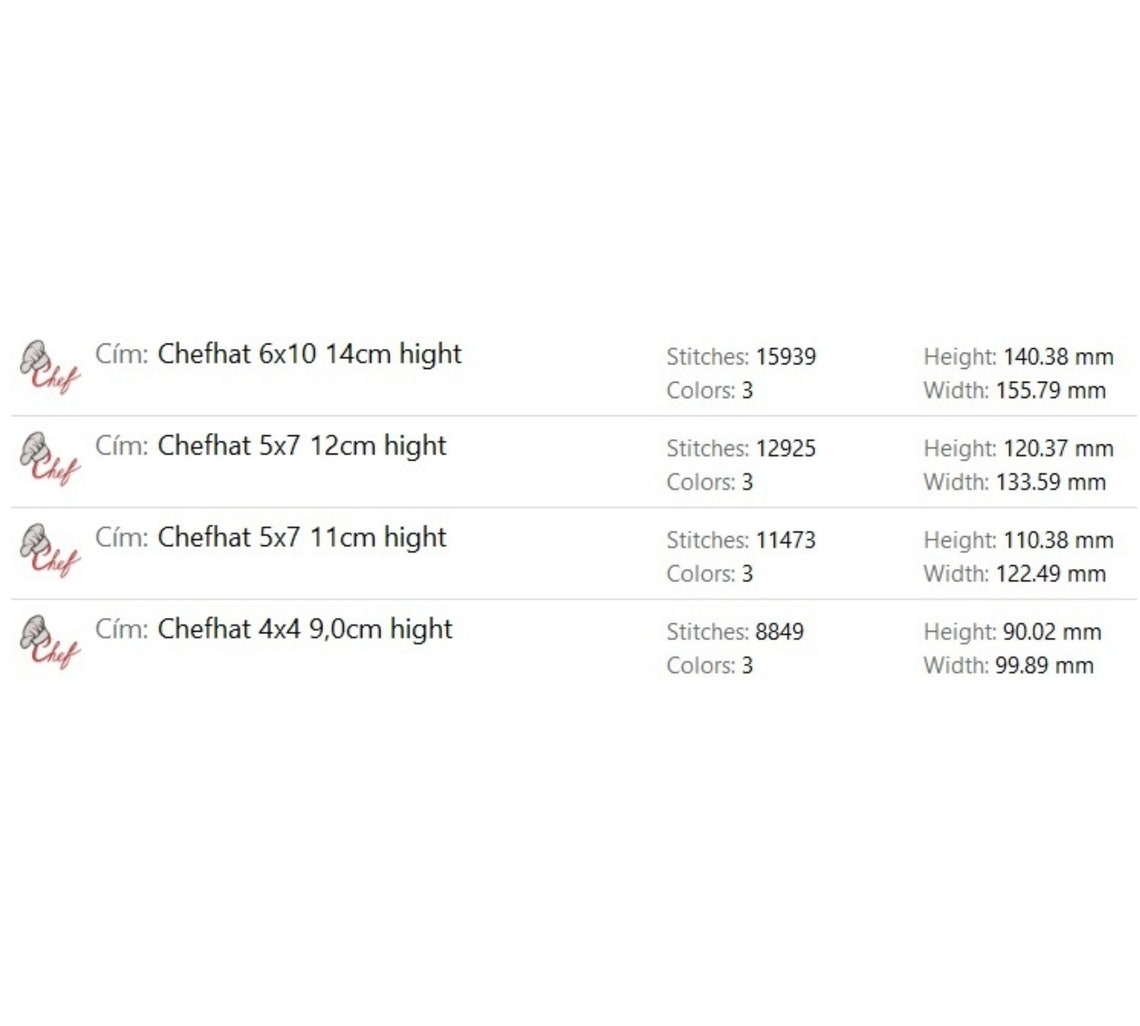 Cook Hat Machine Embroidery Design Chef Pes Kitchen - Etsy