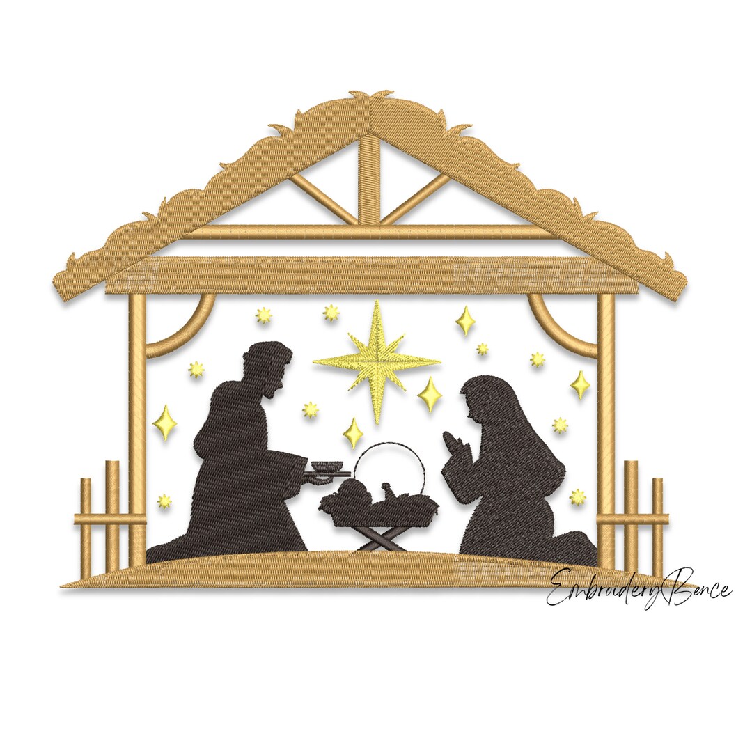 Christmas Nativity Embroidery Machine Design Jesus Pes Instant Digital ...