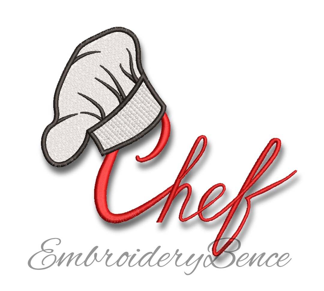 Cook Hat Machine Embroidery Design Chef Pes Kitchen - Etsy