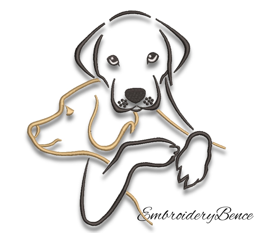 Dogs Embroidery Design Love Pes Machine Instant Digital Download - Etsy